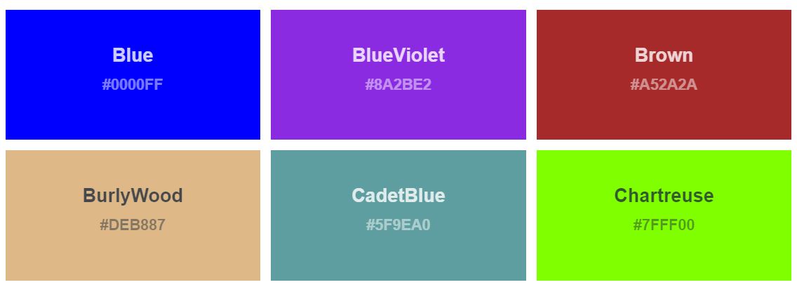 Pretty Colors And Names